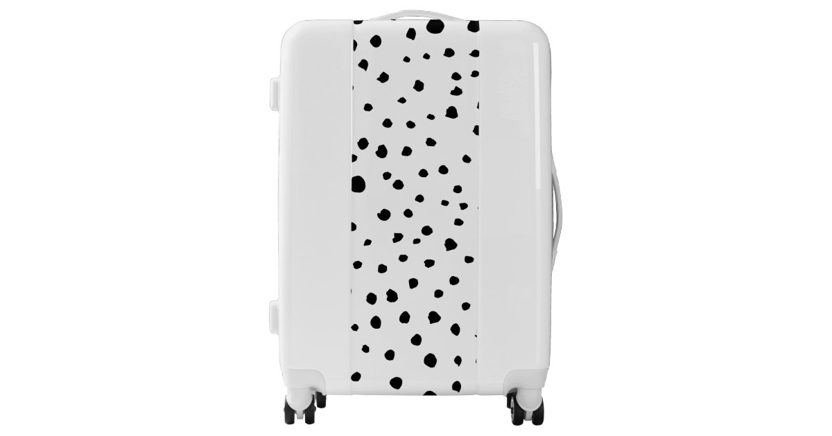 Dalmatian Spots, Dalmatian Dots, Black and White Luggage | Zazzle