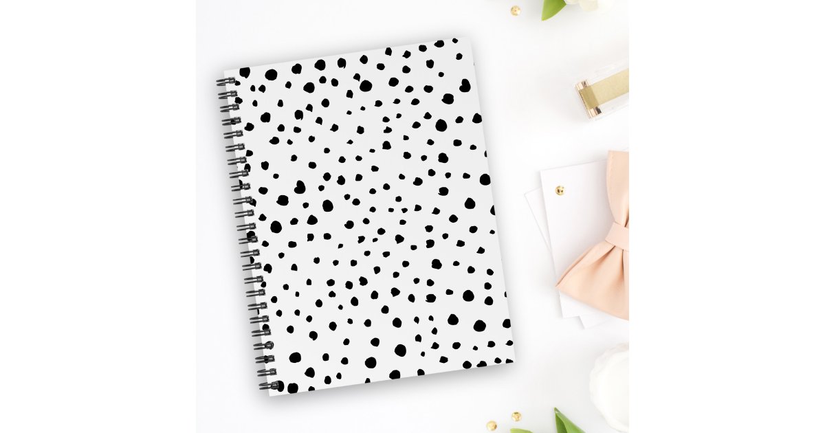 Dalmatian Spots, Dalmatian Dots, Black and White Planner | Zazzle