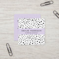 Dalmatian Spots, Dalmatian Dots, Black and White Square Business Card ...