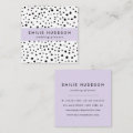Dalmatian Spots, Dalmatian Dots, Black and White Square Business Card ...