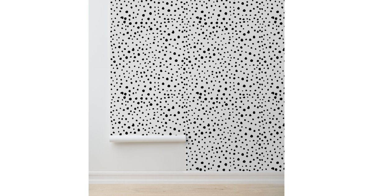 Dalmatian Spots, Dalmatian Dots, Black and White Wallpaper | Zazzle