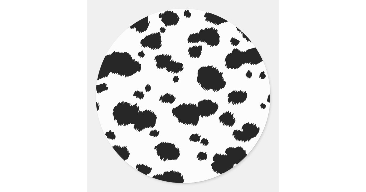 Dalmatian Spots Pattern Dog Dalmation Spot Dots Classic Round Sticker ...