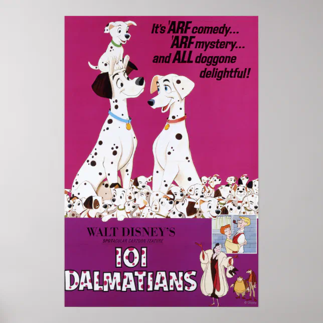 Dalmatians Pink Poster | Zazzle