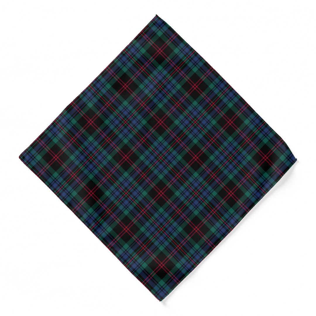 Daly Clan Tartan Royal Blue Plaid Pattern Bandana | Zazzle