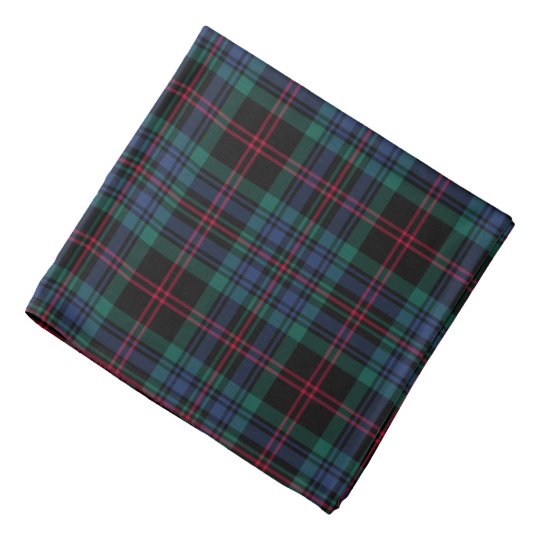 Daly Clan Tartan Royal Blue Plaid Pattern Bandana | Zazzle.com