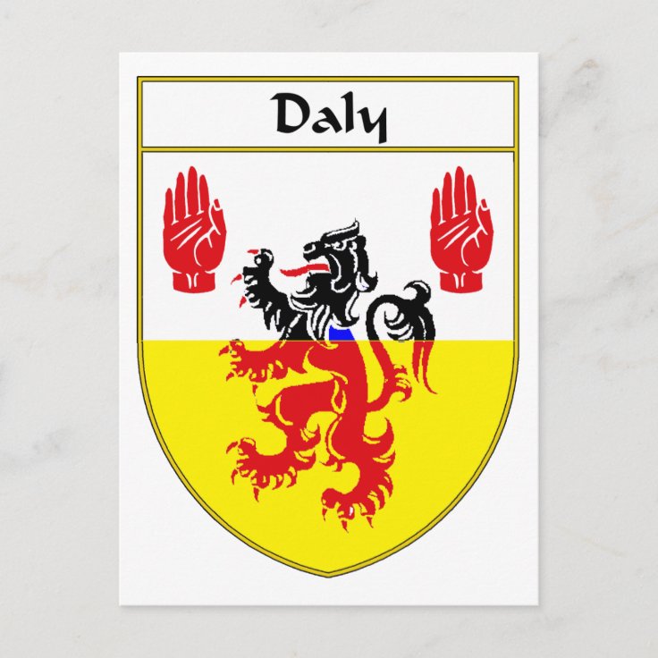 Daly Coat of Arms/Family Crest Postcard | Zazzle