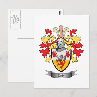 Daly Coat of Arms Postcard | Zazzle