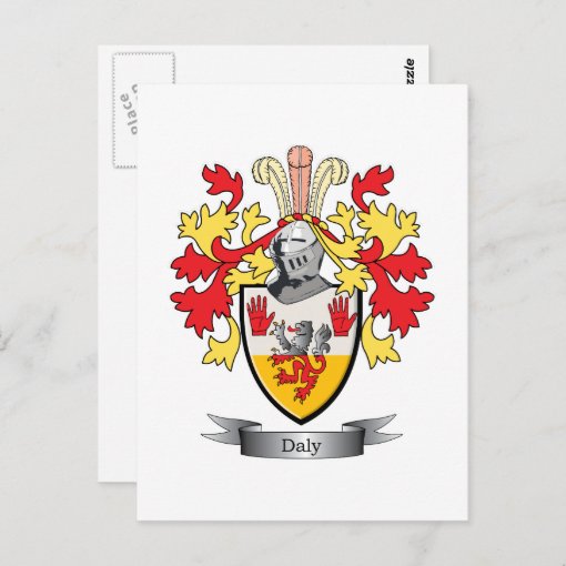 Daly Coat of Arms Postcard | Zazzle