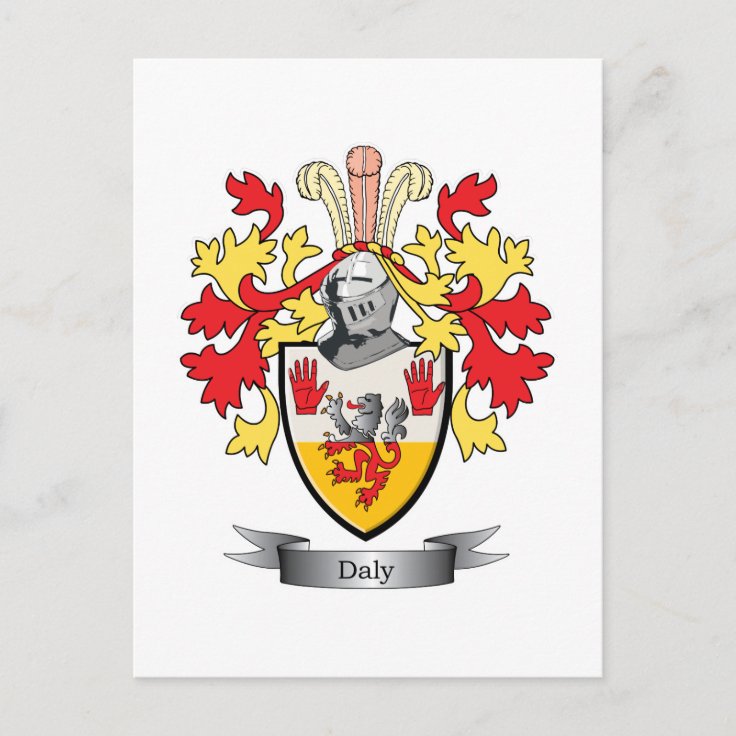 Daly Coat of Arms Postcard | Zazzle