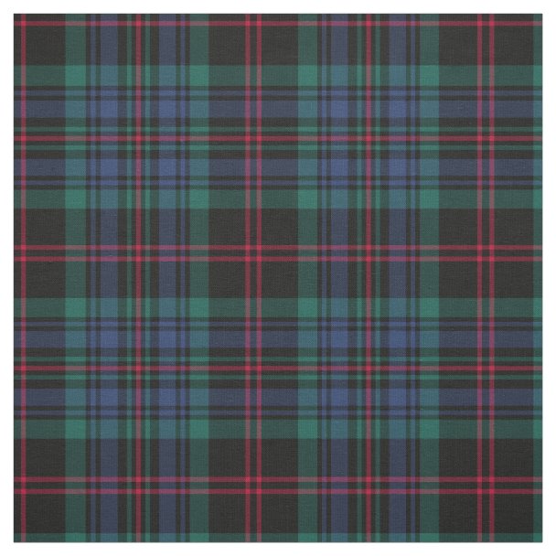 Fitzgerald Tartan Pattern Blue Irish Plaid Fabric | Zazzle