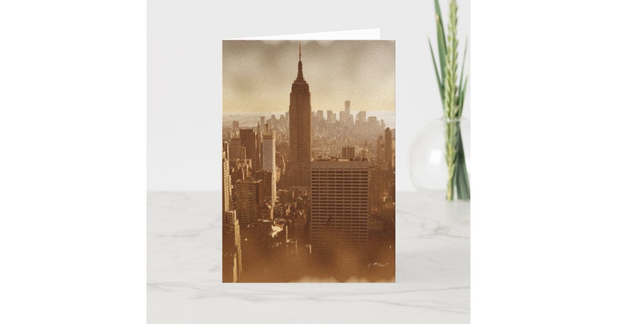 Damaged Photo Effect New York Greeting Card | Zazzle