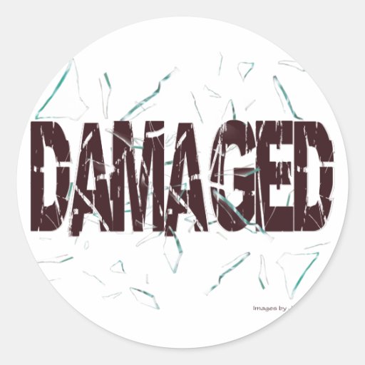 damaged sticker | Zazzle