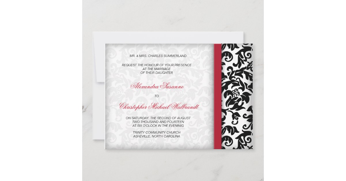 Damask Delight Wedding Invitation | Zazzle