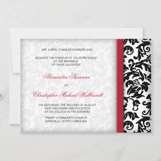 Damask Delight Wedding Invitation | Zazzle