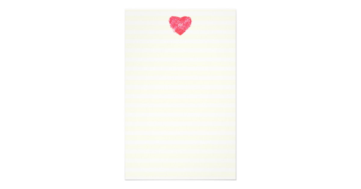 Damask Heart Lined Stationery / Writing Paper | Zazzle.com