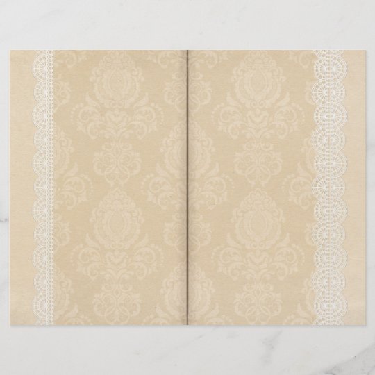 Damask & Lace Scrapbook Journal Page | Zazzle.com