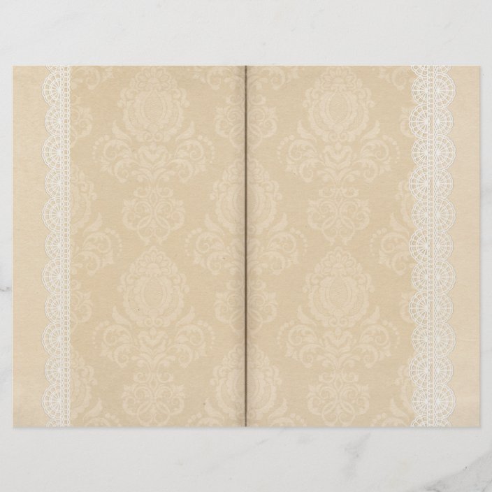 Damask & Lace Scrapbook Journal Page | Zazzle.com