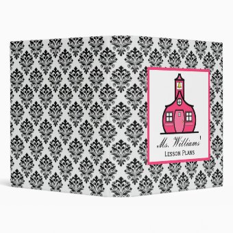 Damask Lesson Plans Binder For Teachers | Zazzle