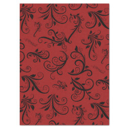Damask Pattern, Red Damask, French Damask Tissue Paper | Zazzle