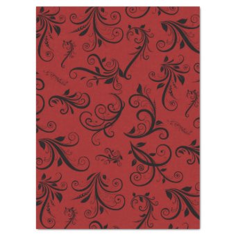 Damask Pattern, Red Damask, French Damask Tissue Paper | Zazzle