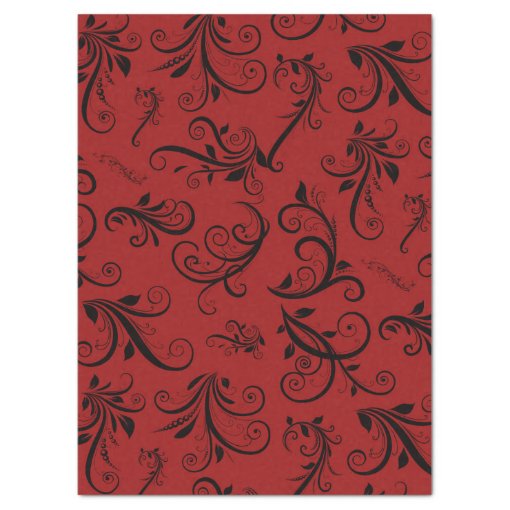 Damask Pattern, Red Damask, French Damask Tissue Paper | Zazzle