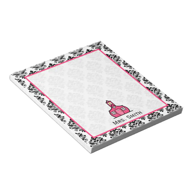 Damask Personalized Notepad for Teachers | Zazzle