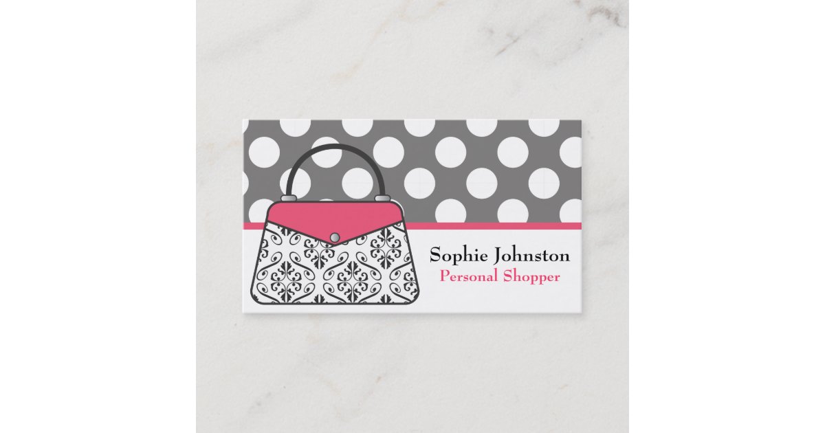 Damask Purse Handbag Business Calling Cards | Zazzle