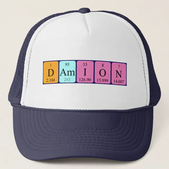 Damion periodic table name hat | Zazzle