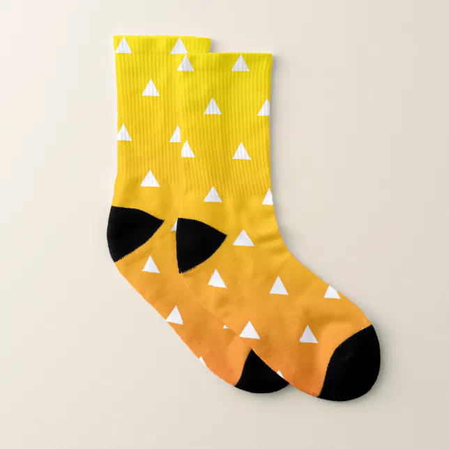 Damon Slayer Kimetsu no Yaiba Zenitsu Agatsuma Socks | Zazzle