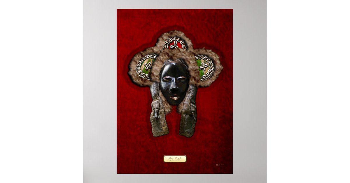 Dan Dean-Gle Mask on Red Velvet Poster | Zazzle