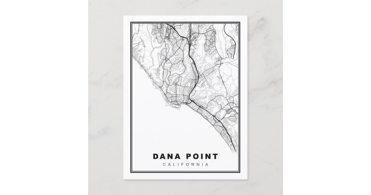 Dana Point Map Postcard | Zazzle