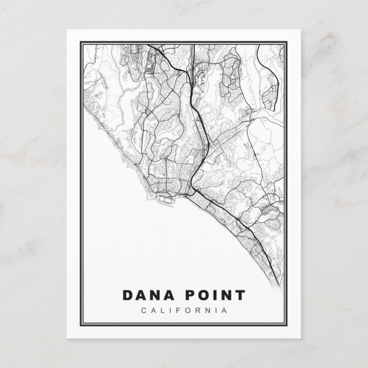 Dana Point Map Postcard | Zazzle