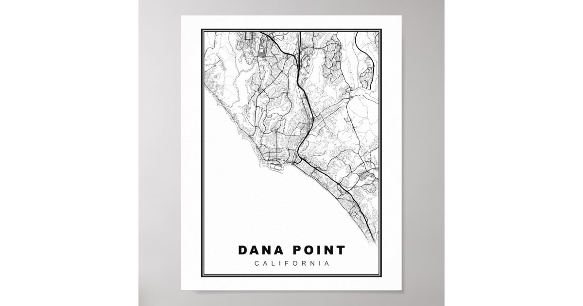 Dana Point Map Poster | Zazzle