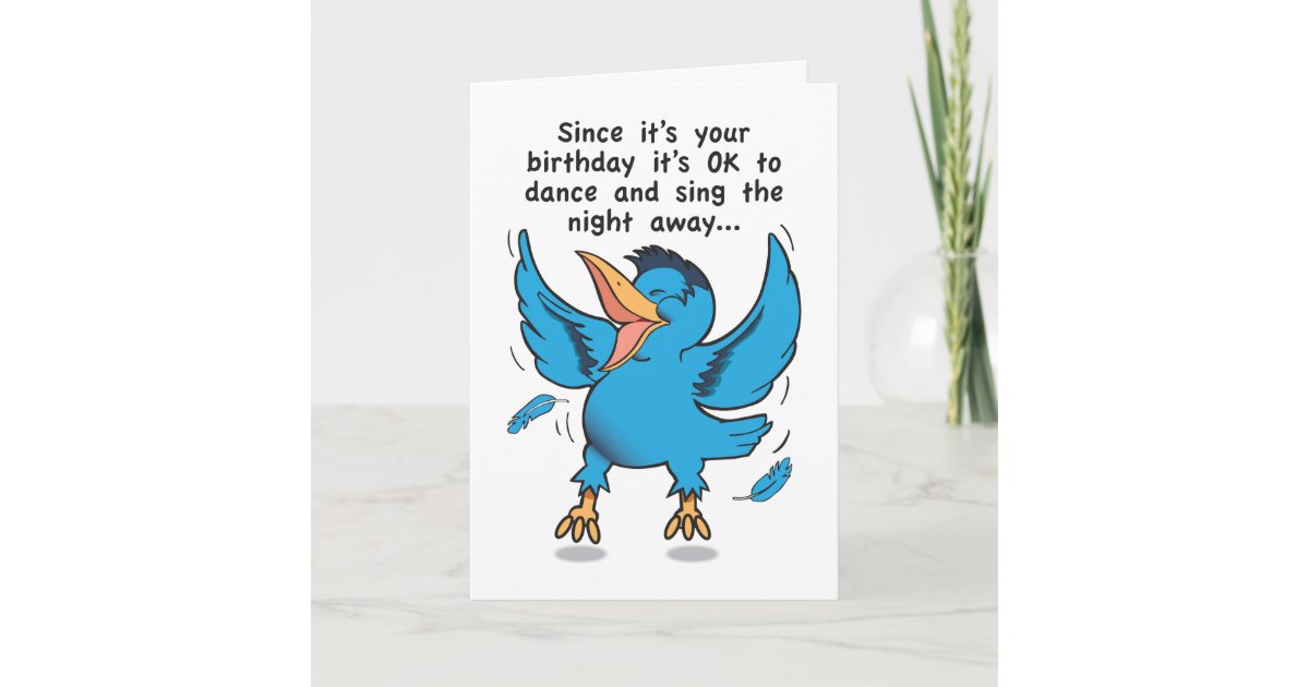 Dance and Sing Birthday Card | Zazzle