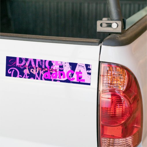 Dance Art In Pink Bumper Sticker | Zazzle