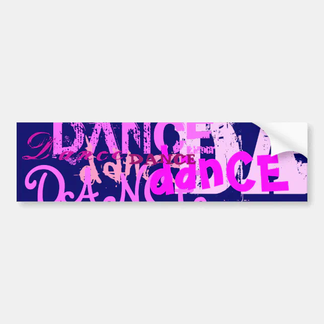 Dance Art In Pink Bumper Sticker | Zazzle