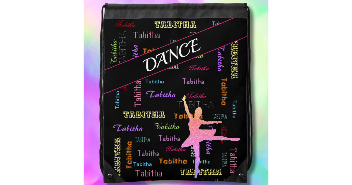 Dance Bag with Personalized Name All Over | Zazzle