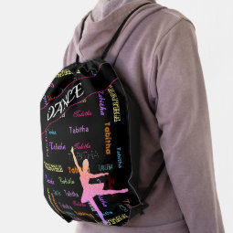 Dance Bag with Personalized Name All Over | Zazzle