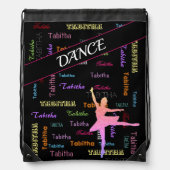 Dance Bag with Personalized Name All Over | Zazzle