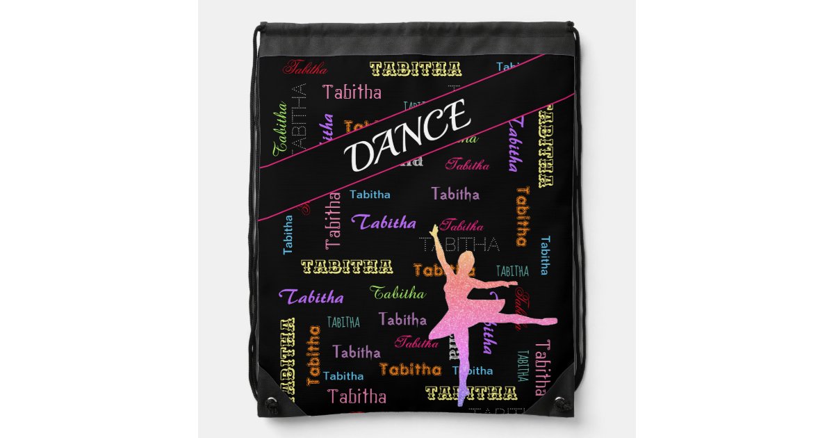 Dance Bag with Personalized Name All Over | Zazzle