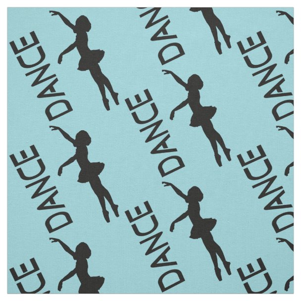 Dance Text Pattern Fabric | Zazzle