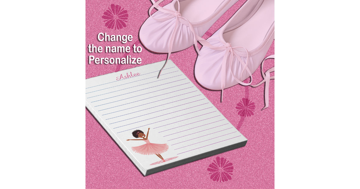 Dance Ballet Ballerina Brown Skin Notepad | Zazzle