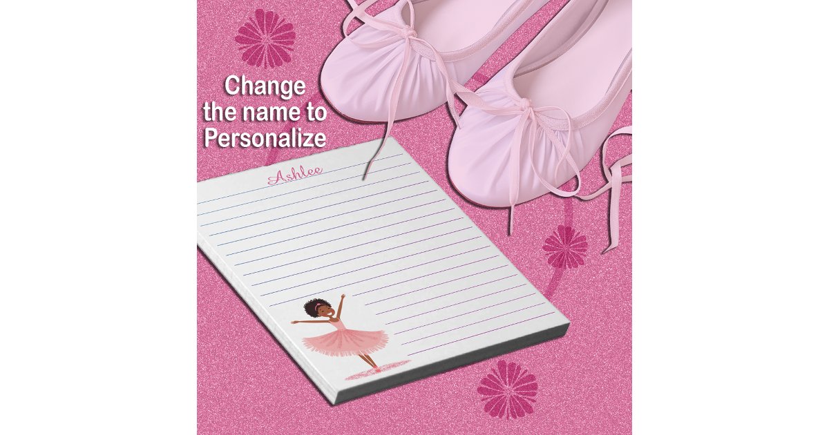 Dance Ballet Ballerina Brown Skin Notepad | Zazzle