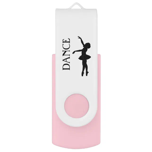 Dance - Ballet Dancer Silhouette Personalized Flash Drive | Zazzle
