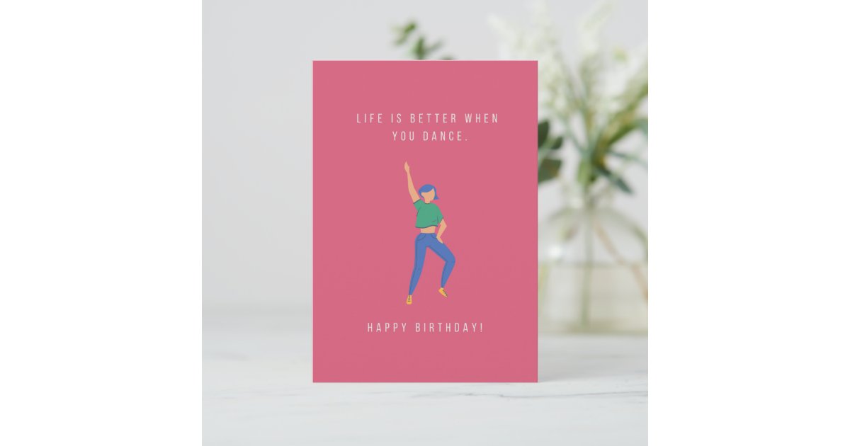 Dance Birthday Card | Zazzle