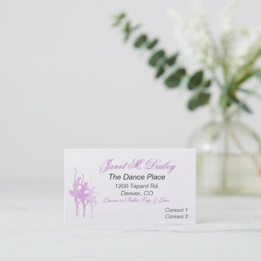 Dance Business Card | Zazzle