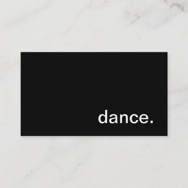 Dance Business Card | Zazzle