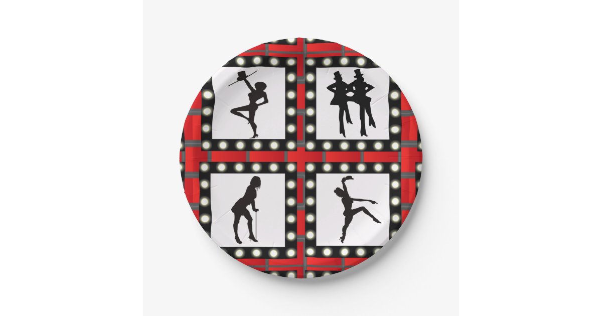 Dance Cabaret Showgirls Dancing Paper Plates | Zazzle