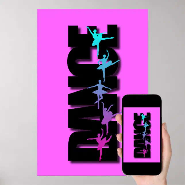 Dance Colored Ballerinas Poster | Zazzle