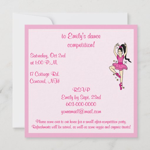 Dance Competition Invitation: Dancer with Stars Invitation | Zazzle